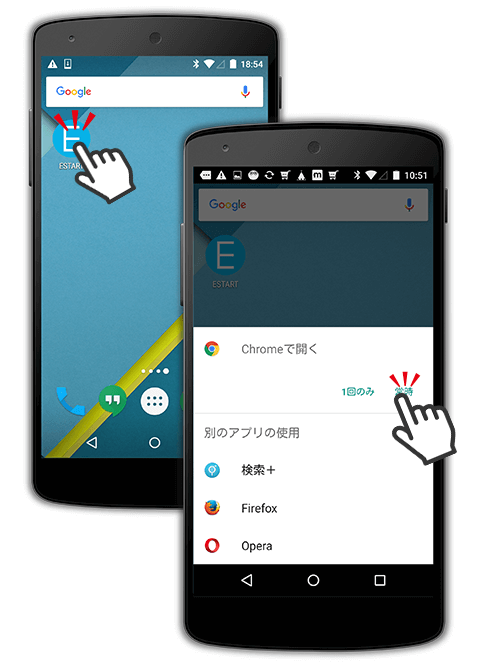 E STARTアプリ使い方